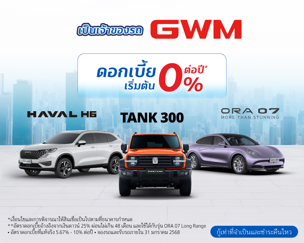 สินเชื่อเช่าซื้อรถใหม่ GWM | ธนาคารทิสโก้ จำกัด (มหาชน)